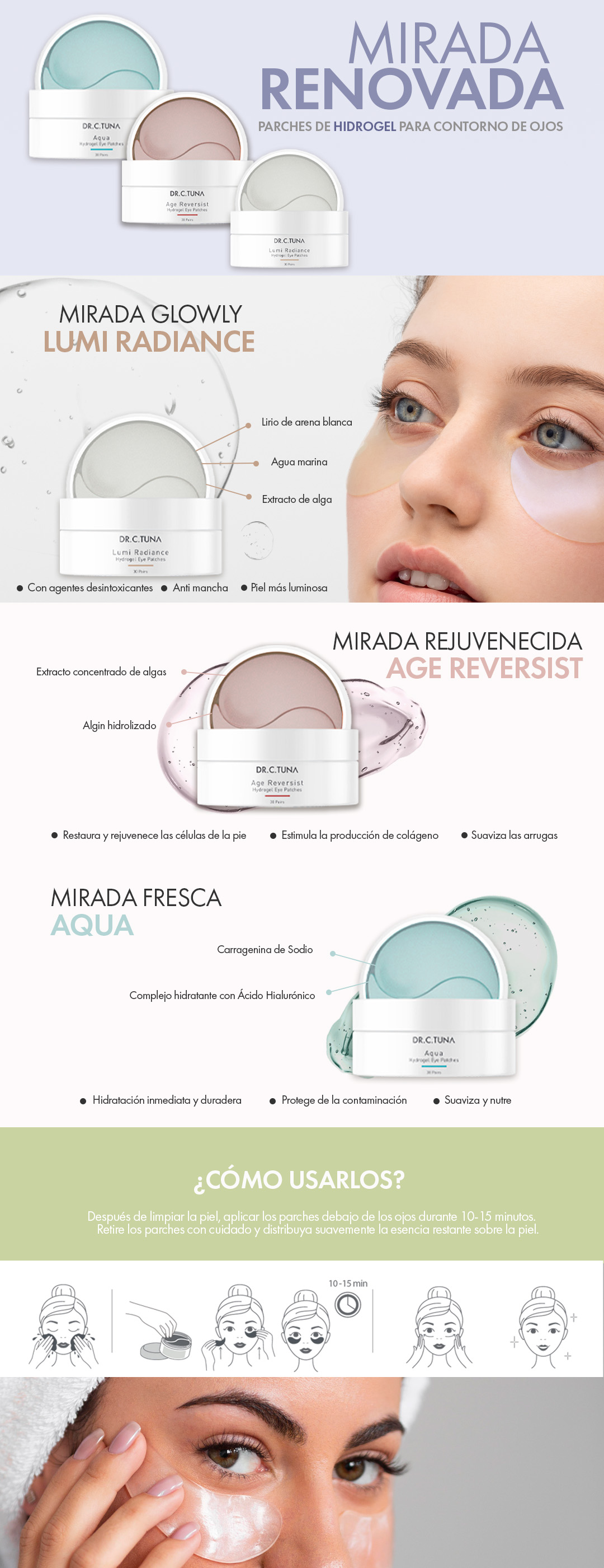 Dr C Tuna Lumi Radiance Eye Patch Farmasi Mx